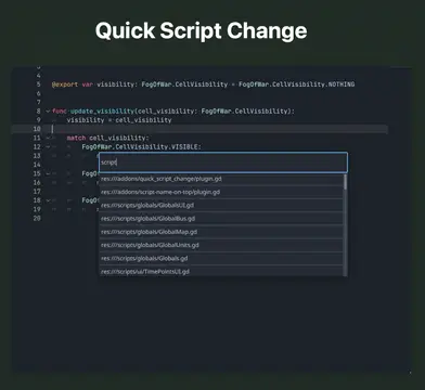 Quick Script Change | Godot Asset Library