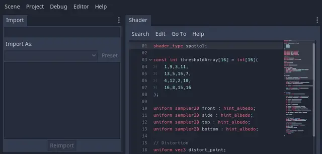 Dock Shader Editor | Godot Asset Library