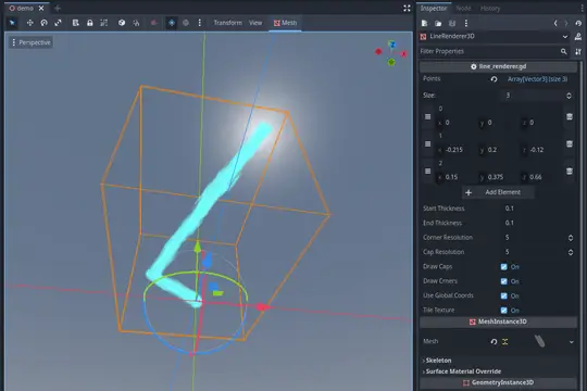 simple line renderer | Godot Asset Library
